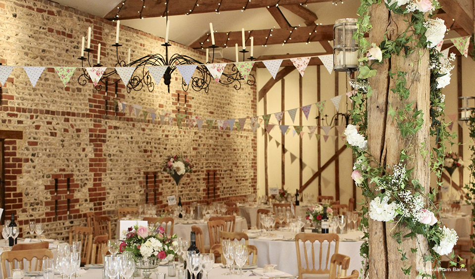 Bunting Ideas For A Country Wedding – Upwaltham Barns